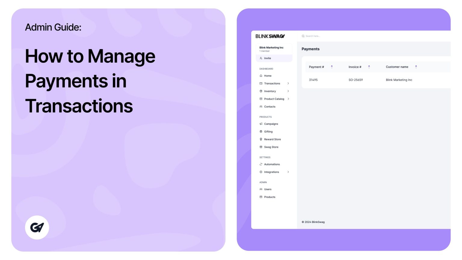How to Manage Payments | BlinkSwag Transactions Guide